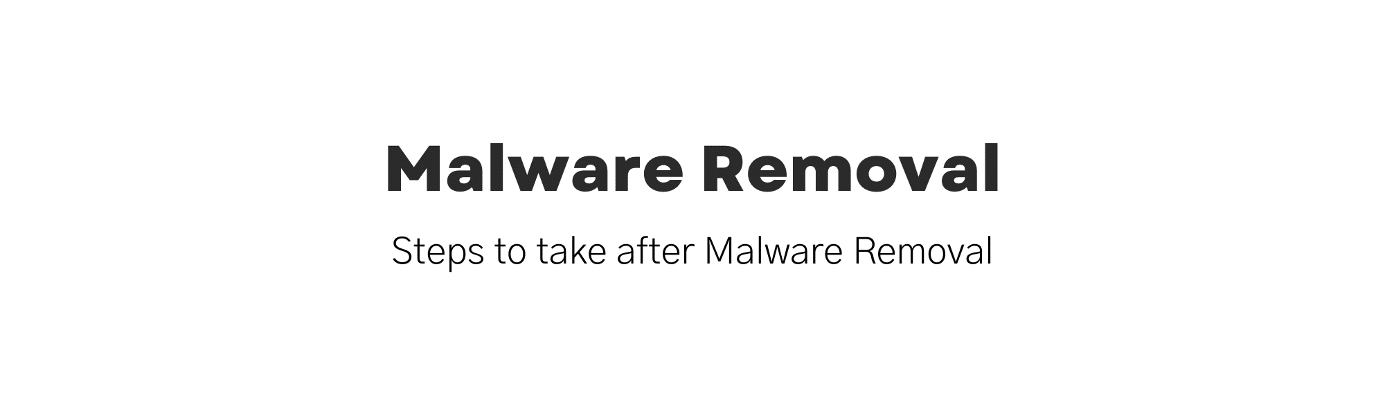 Steps to take after Malware Removal | Smart Robbie Digital Agency