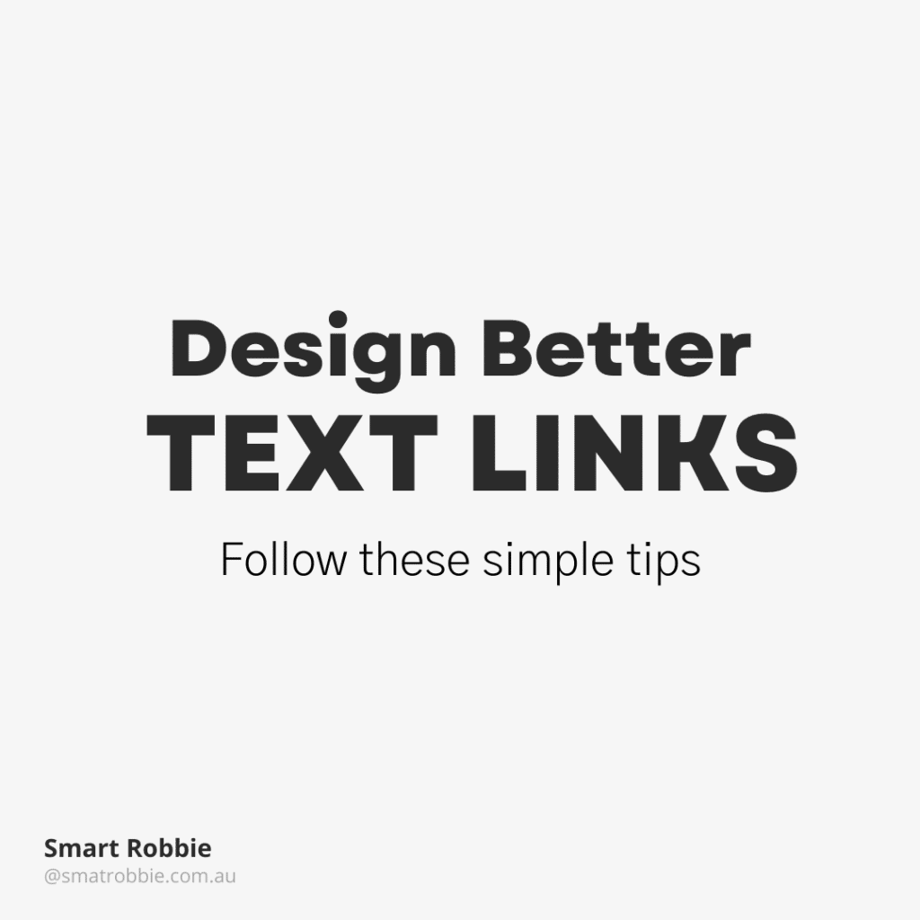 Website text link best practices for SEO and Website usability